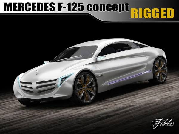 3d mercedes f125 concept car