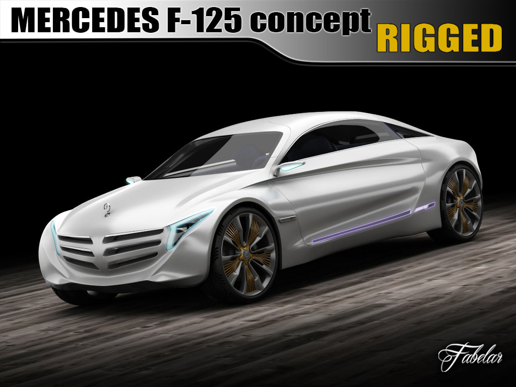 3d mercedes f125 concept car