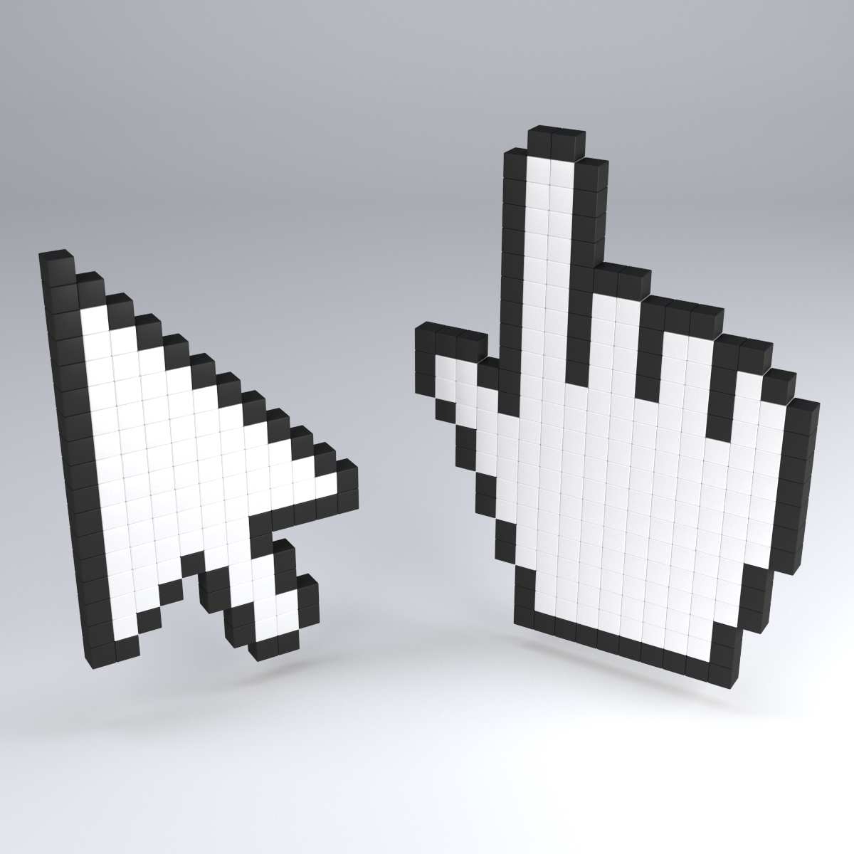 3d model pointer arrow hand
