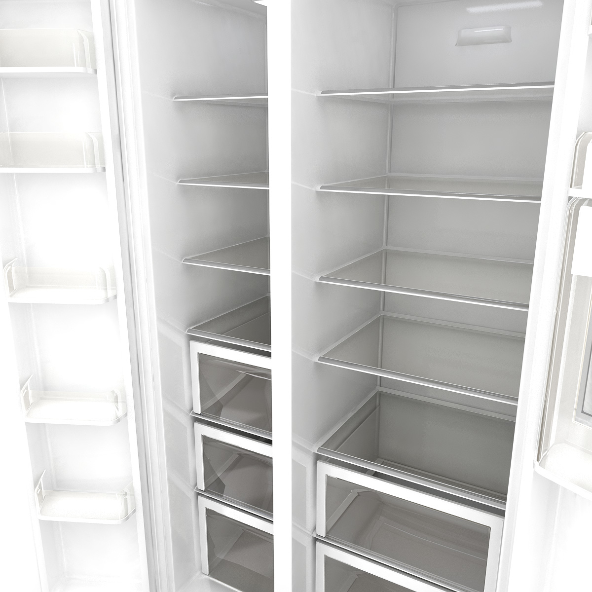 3d door refrigerator fridge model