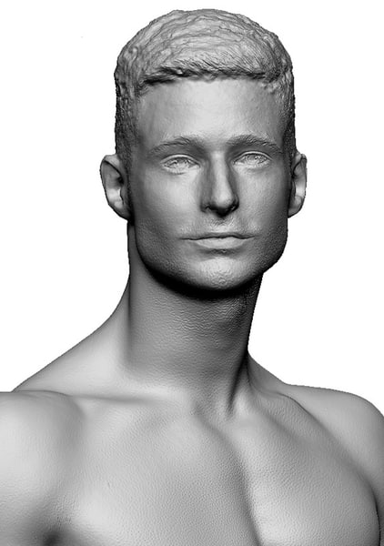 body scan athletic male 3d model