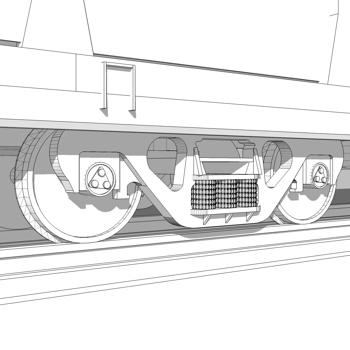 train car autorack 3d model