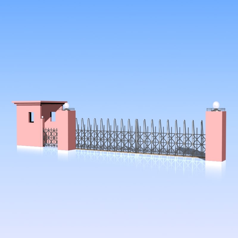 3d fence gate model