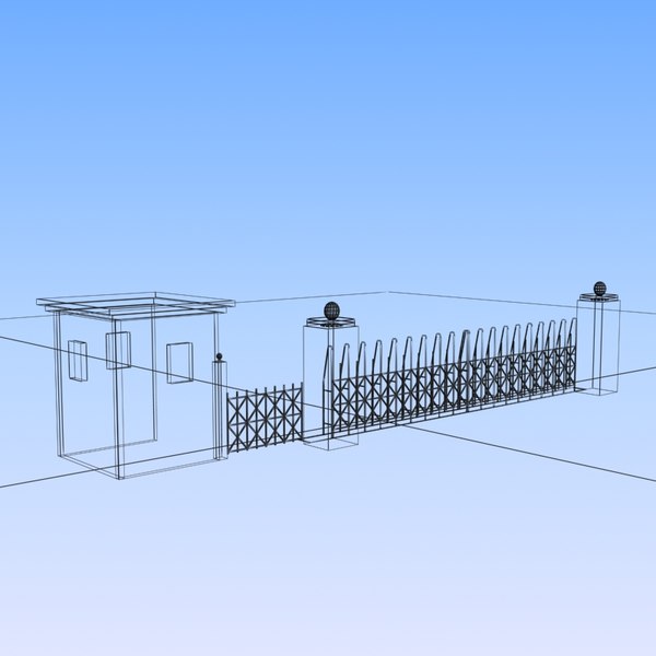 3d fence gate model