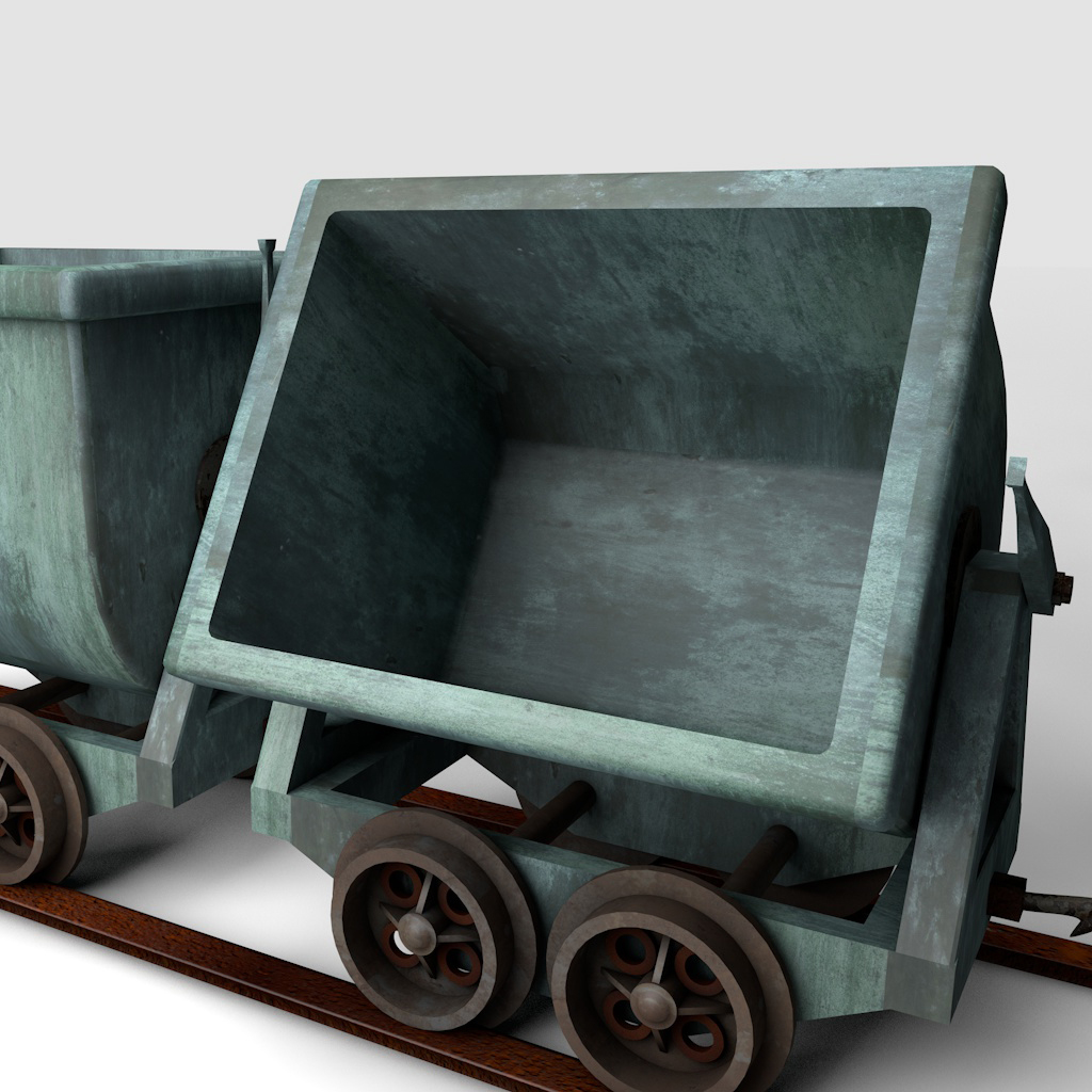 cart mining 3d obj