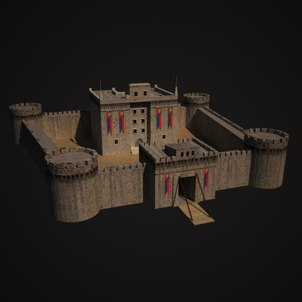 3d medieval castle model
