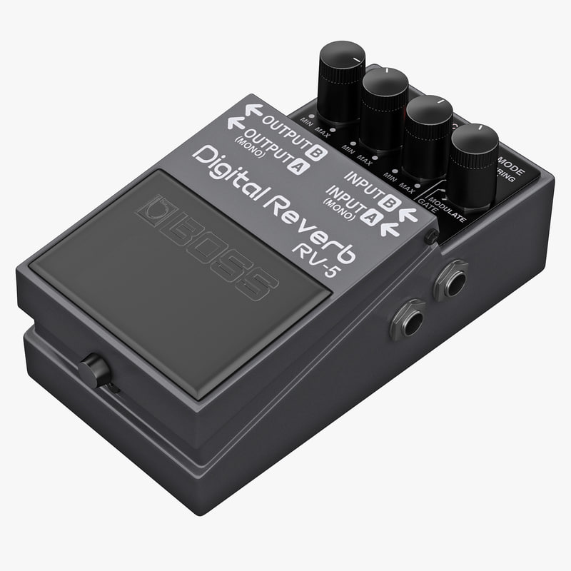 3d guitar effects pedal boss model