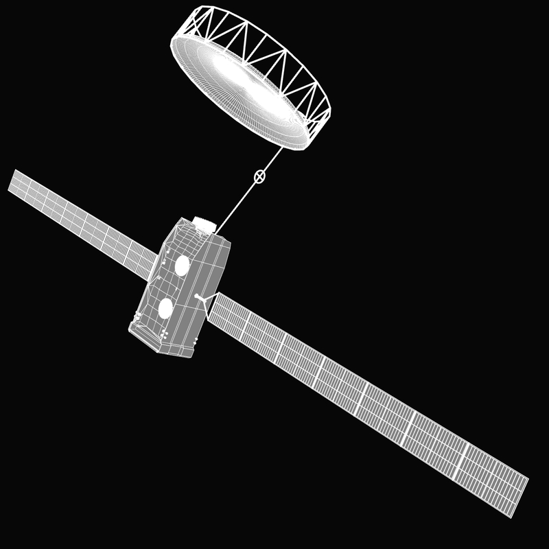 3d model inmarsat-4 communications satellites