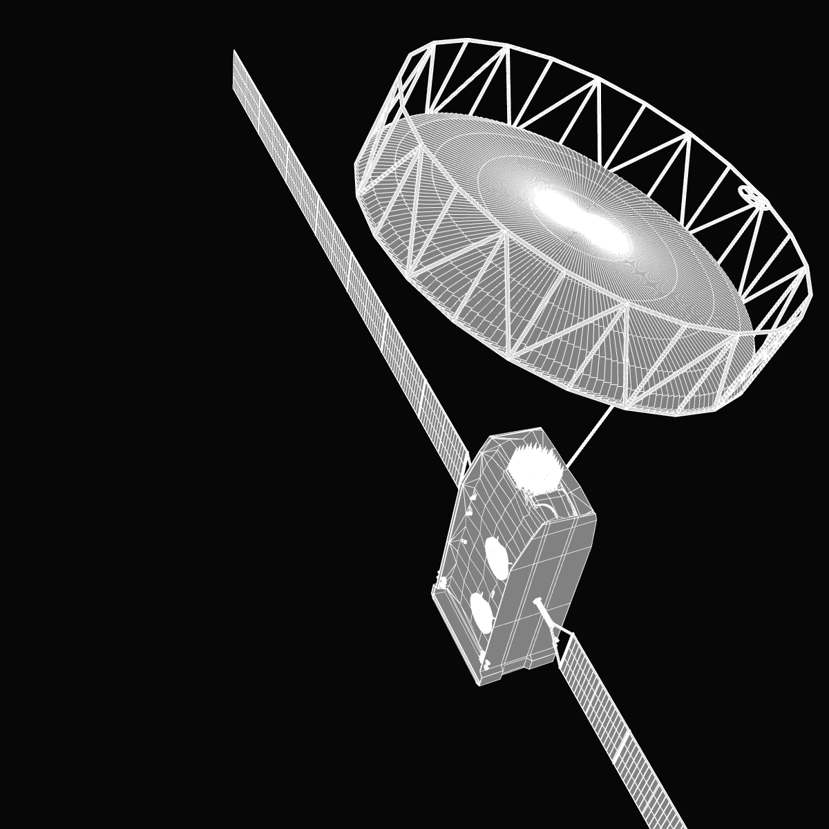 3d model inmarsat-4 communications satellites