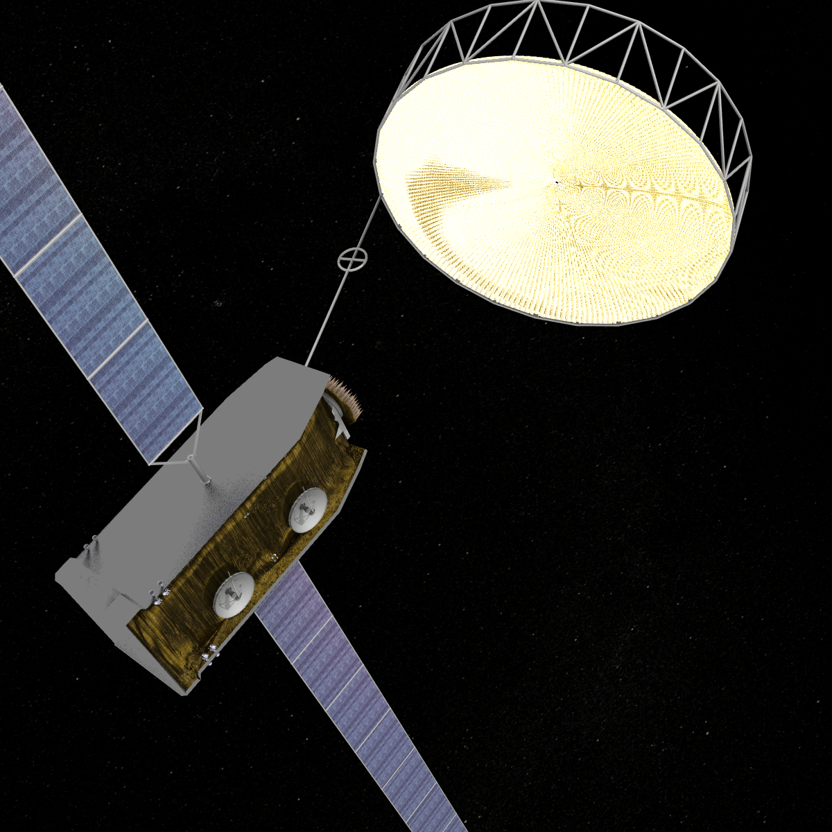 3d model inmarsat-4 communications satellites