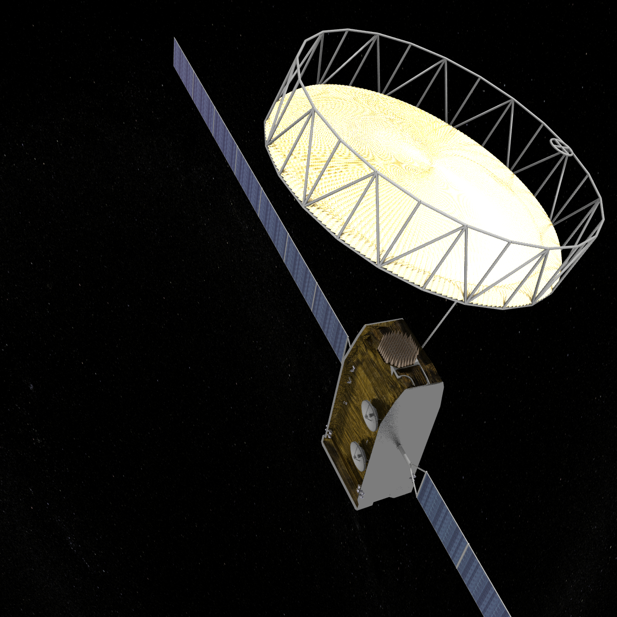 3d model inmarsat-4 communications satellites