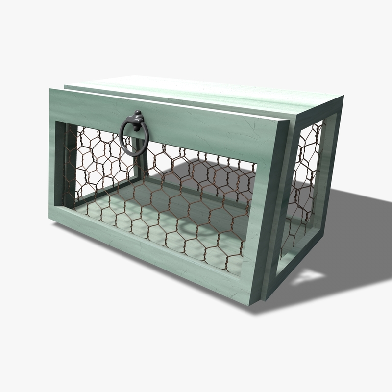 3d chicken wire box model