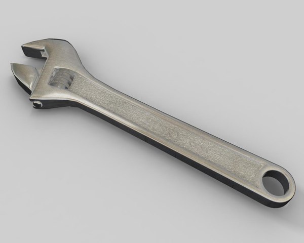 3d crescent wrench tool model