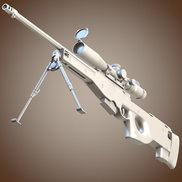 accuracy international l96a1 sniper rifle c4d