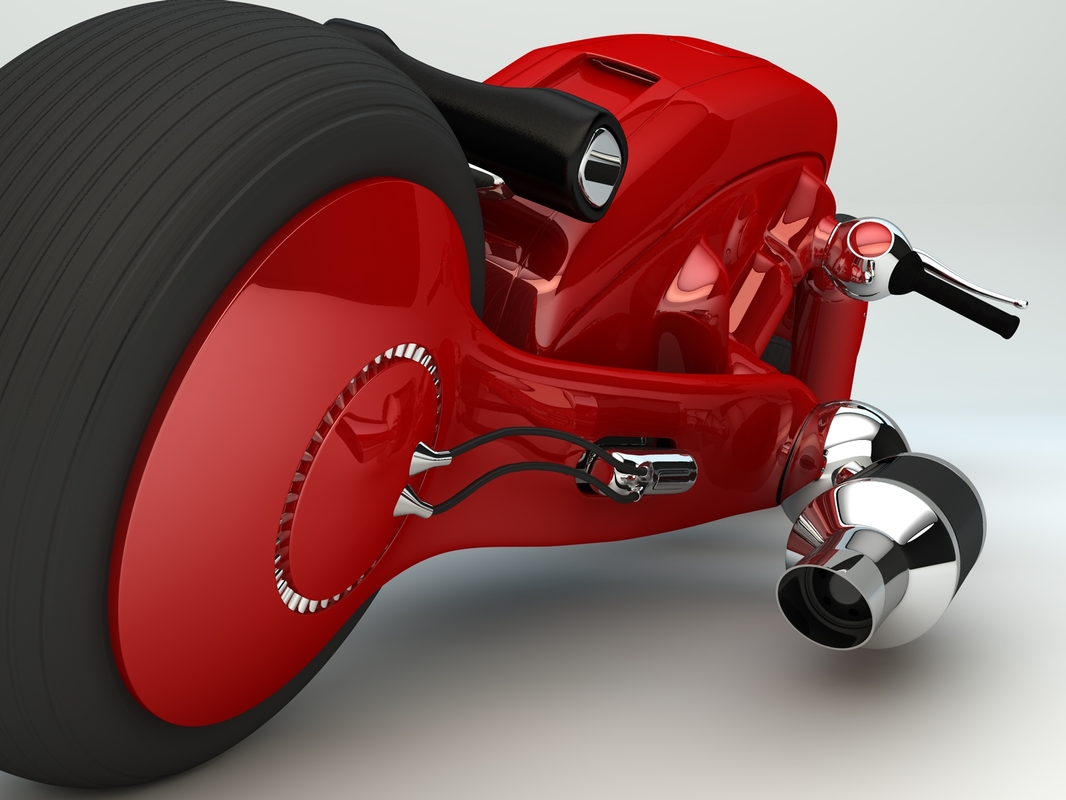 detonator motorcycle concept 3d c4d