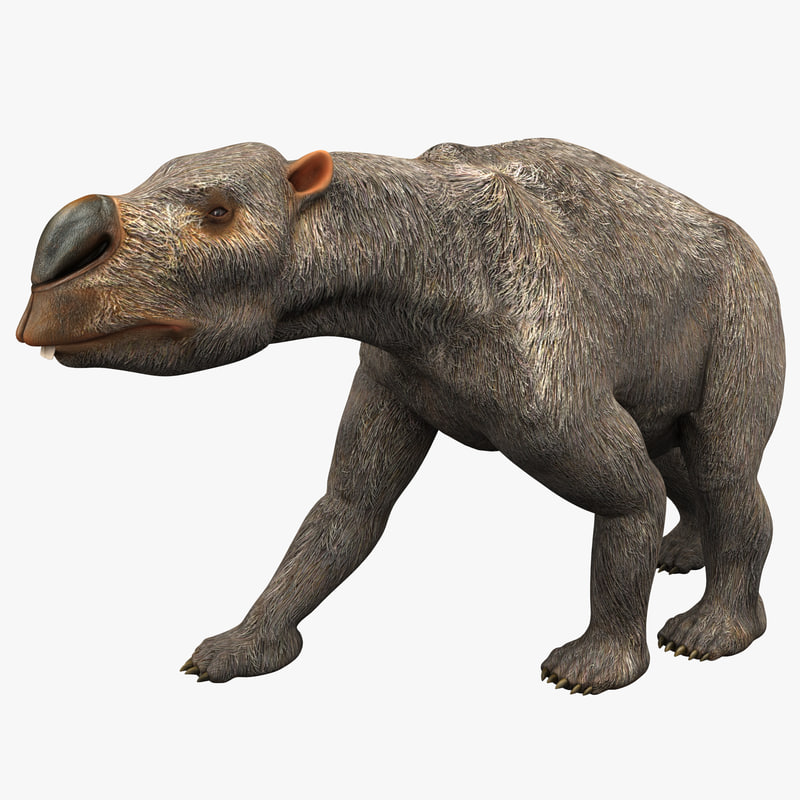 3d model diprotodon pose 1