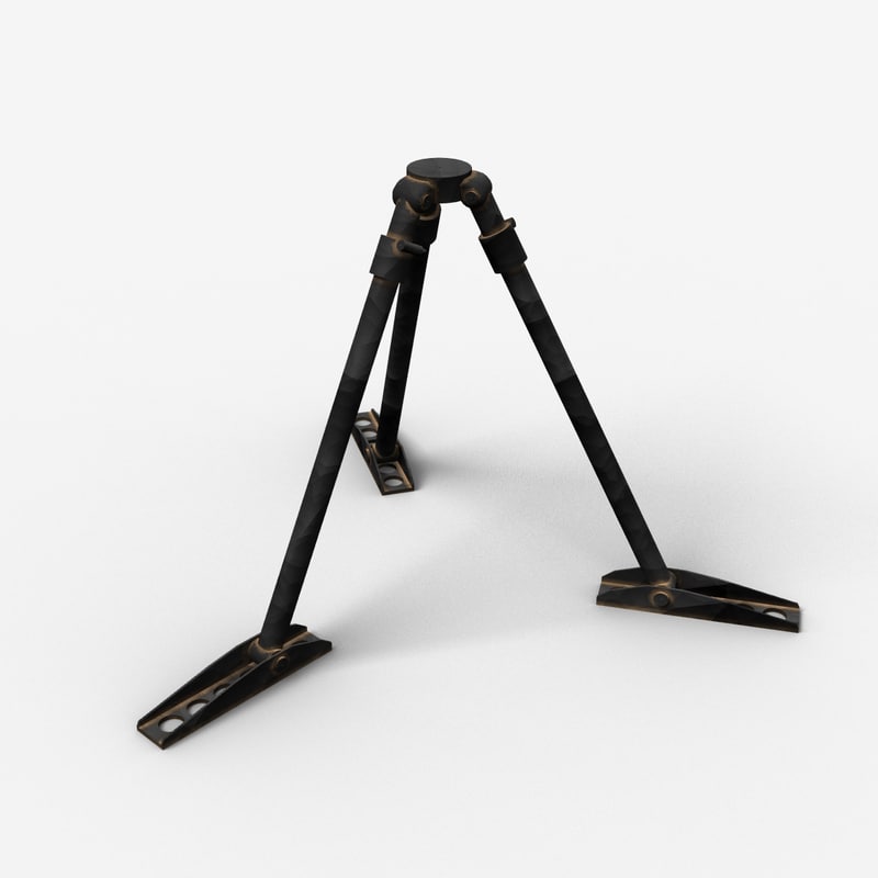 tripod machine gun 3d lwo