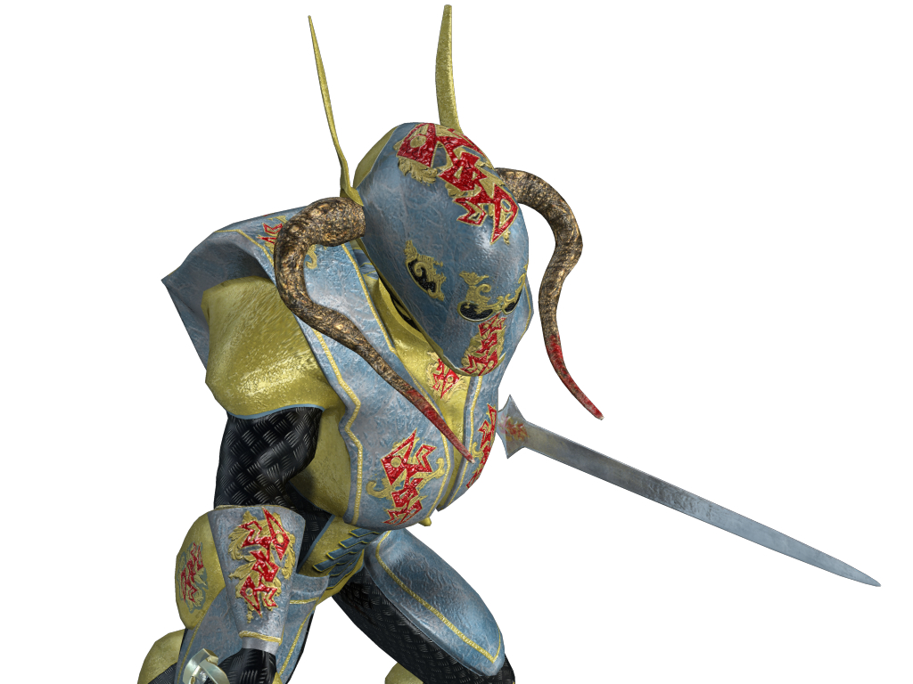 3d medieval alien knight