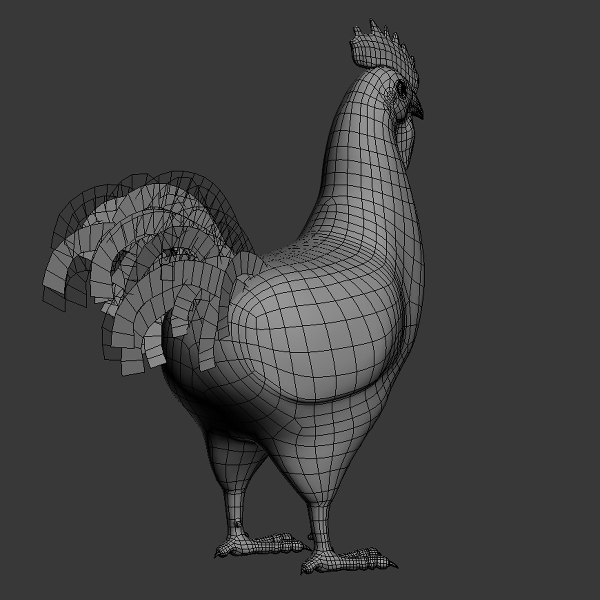 dugm02 rooster 3d dxf