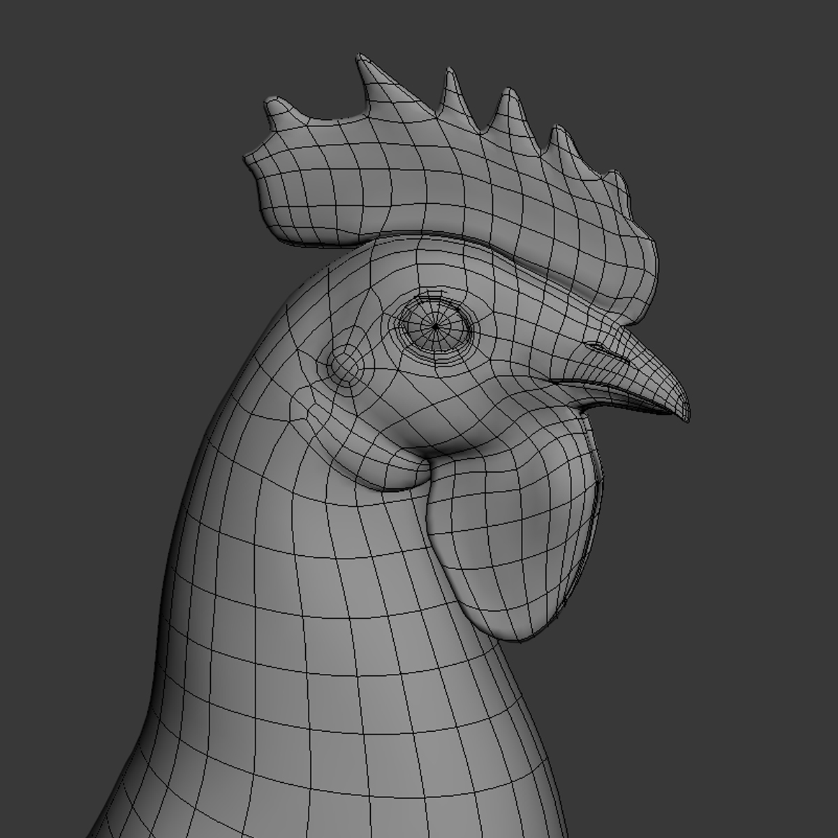 dugm02 rooster 3d dxf
