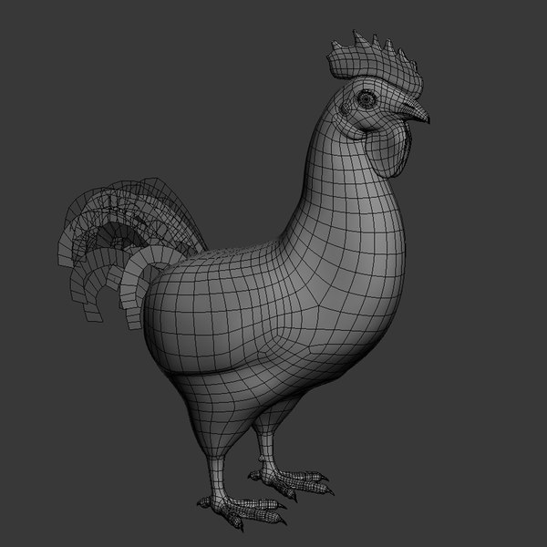 dugm02 rooster 3d dxf
