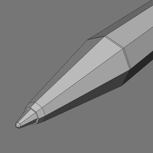 pen gold details 3d model