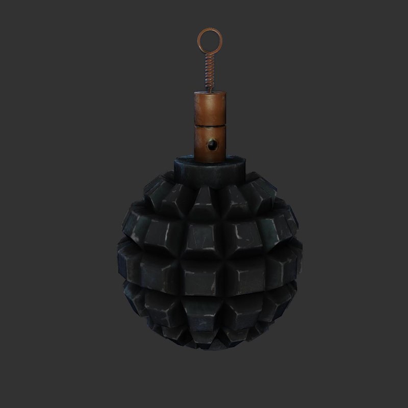 kugelhandgranate granate hand 3d model