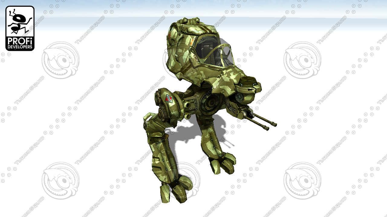 3d model mech vehicle