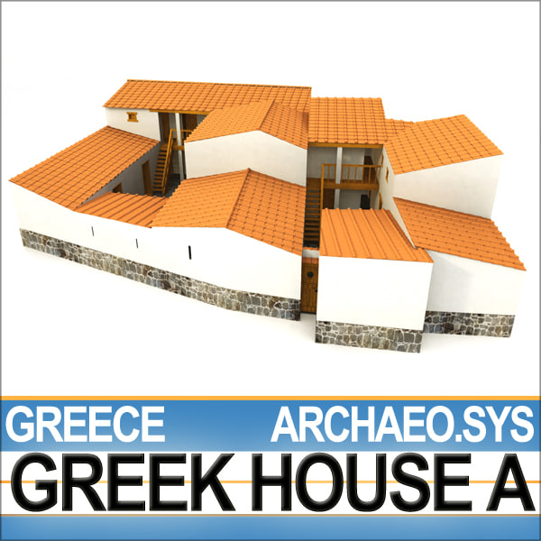 3d ancient greek house interiors model