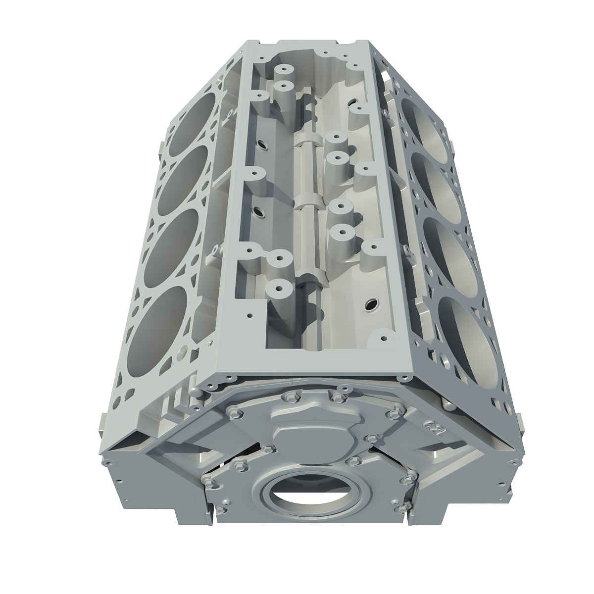 3d model v8 engine block