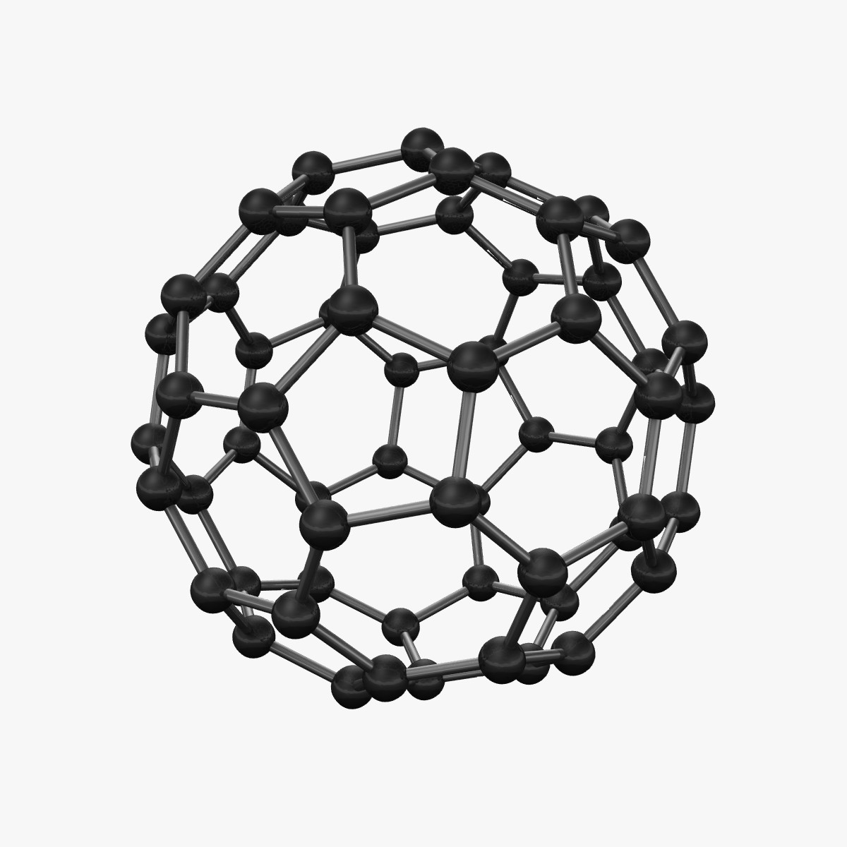 3d model c60 buckyball carbon