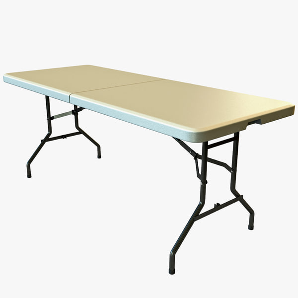 3d center folding table model