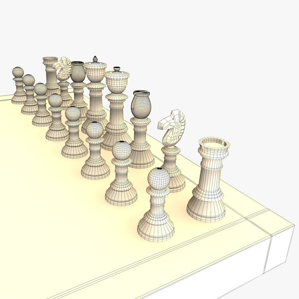chess set 3d model