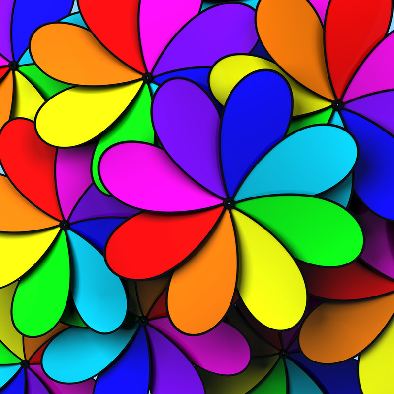 3d colorful fan