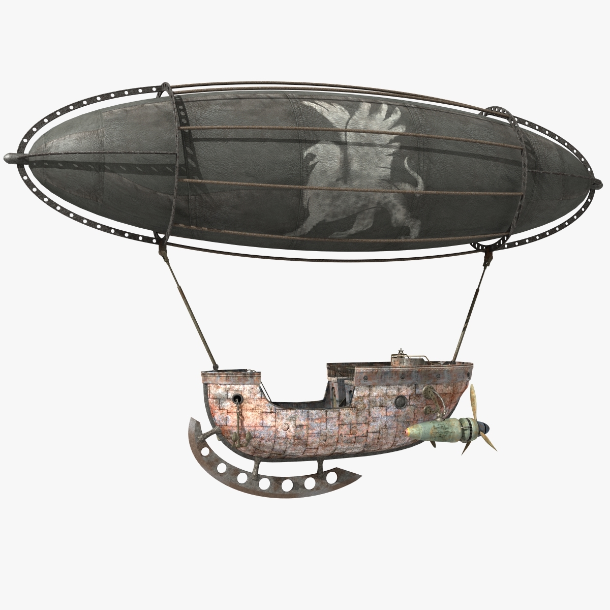 pirate dirigible 3d model