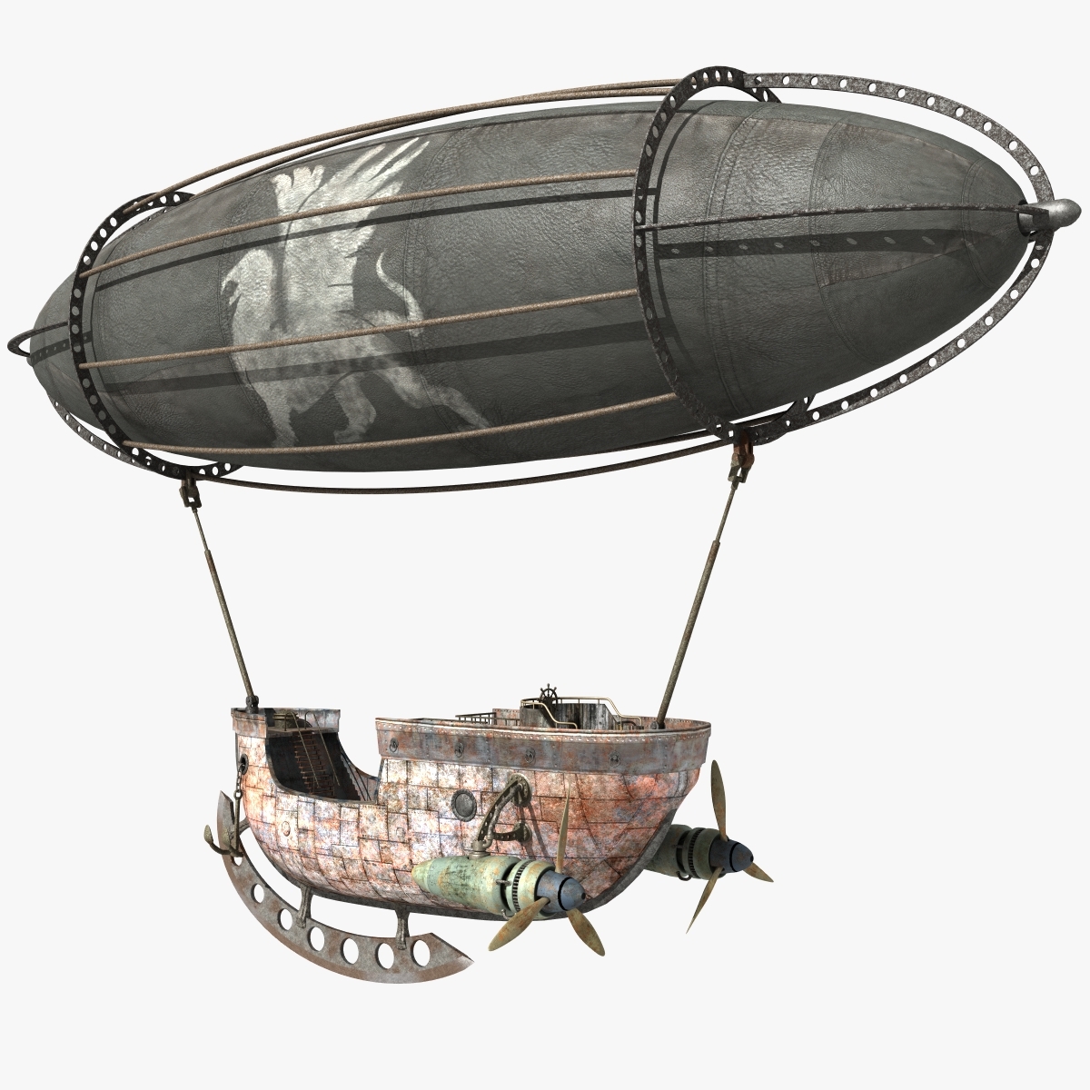 pirate dirigible 3d model