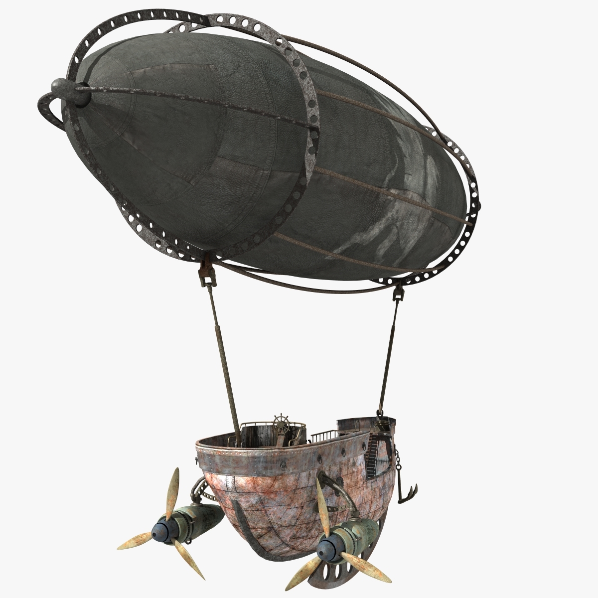 pirate dirigible 3d model