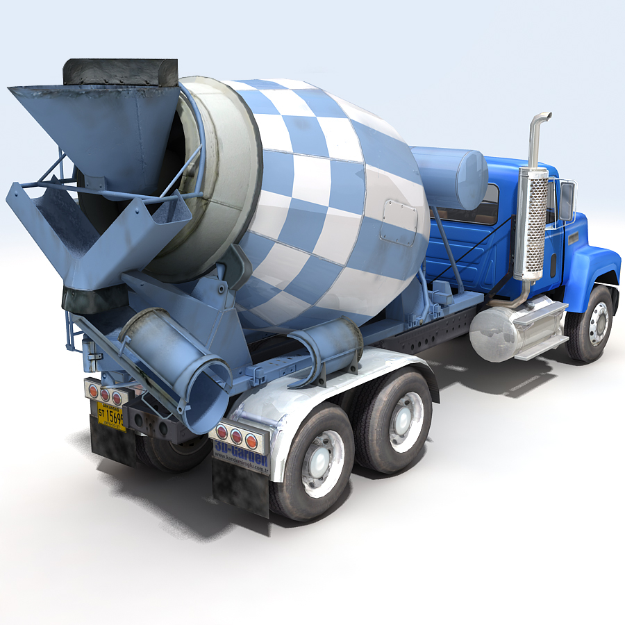 concrete mixer 3d max