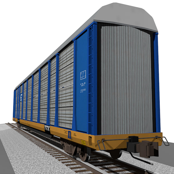train car autorack c4d