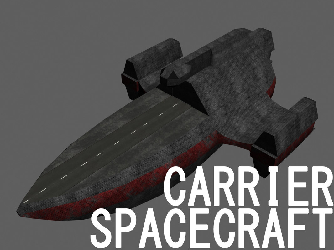 3d model sci-fi spacecraft carrier