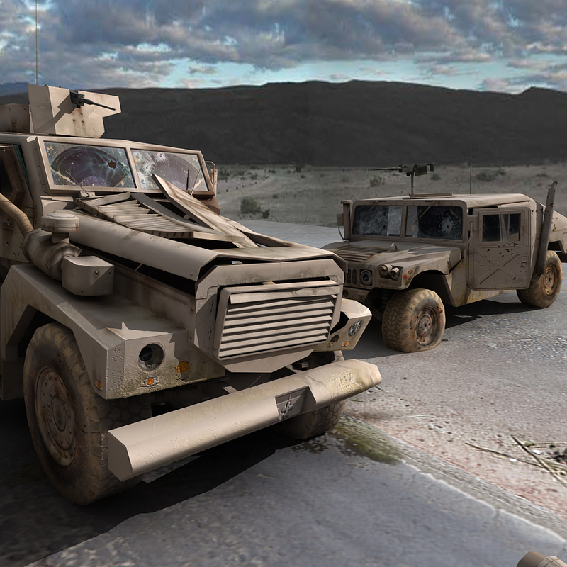 intact destroyed apc pack 3d 3ds