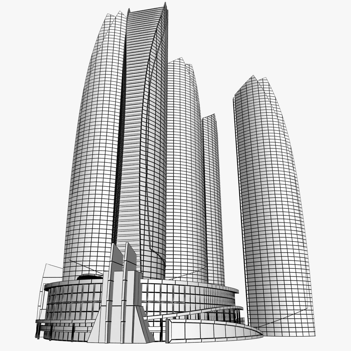 3dsmax abu dhabi buildings