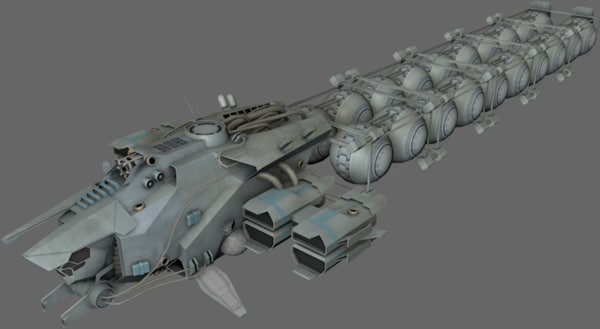 3d model of spaceship scrap wreck
