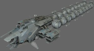 3d model of spaceship scrap wreck