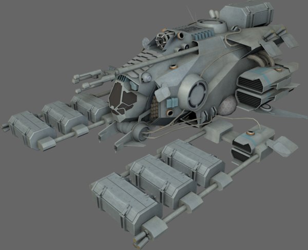 3d model of spaceship scrap wreck