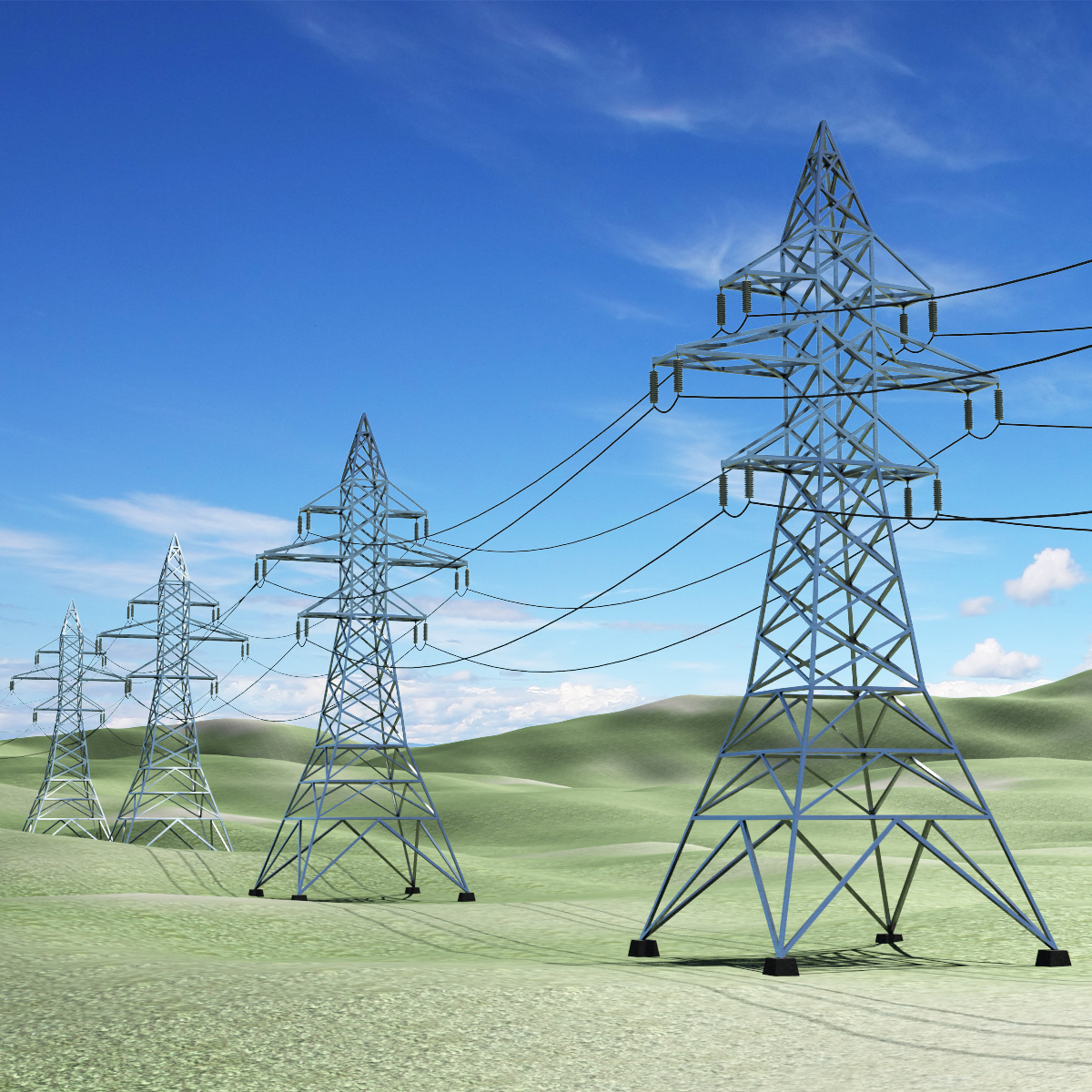 power line 3d model