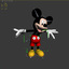 3d model of mickey mouse rigged