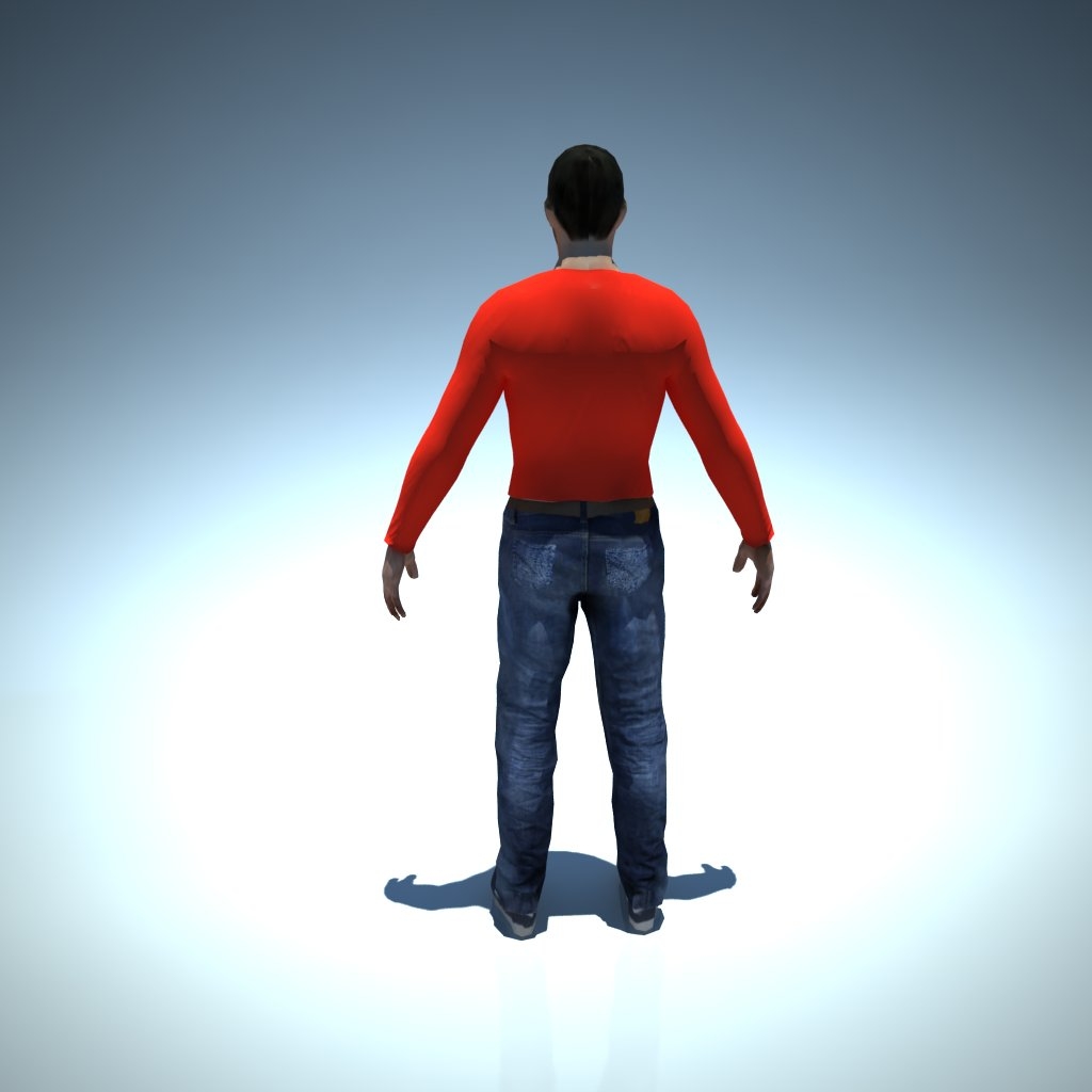 free character man 3d model
