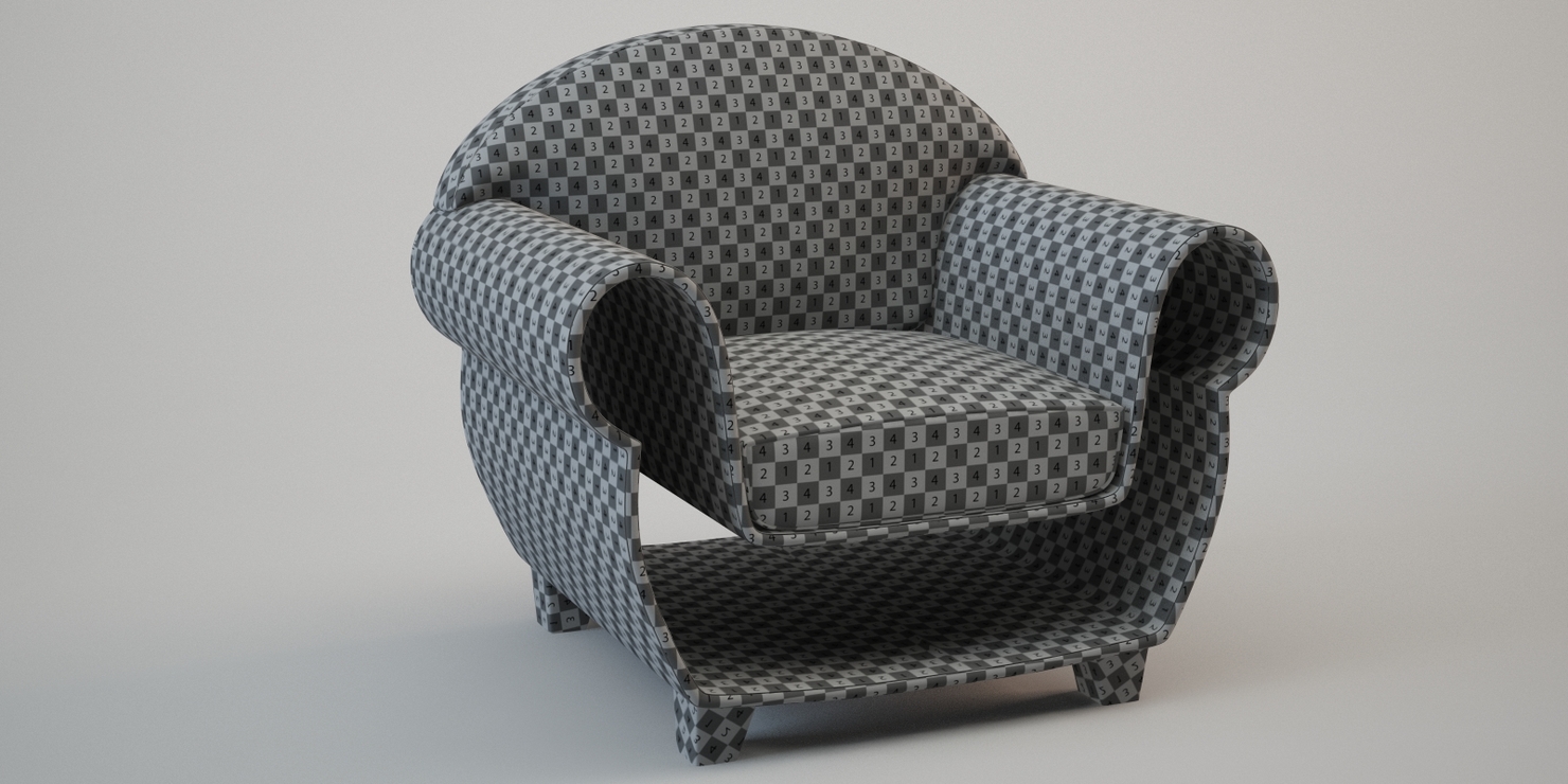 3d model chear materials