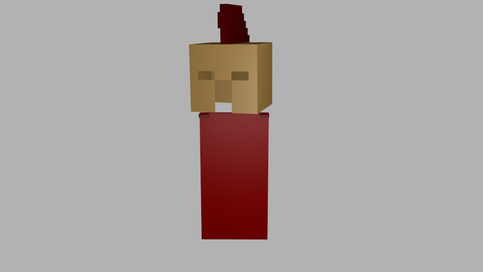 free obj model minecraft spartan helmet cape